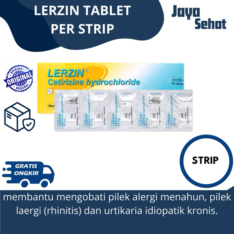 Jual Lerzin Tablet Strip 10 Kapsul (Per Strip) | Shopee Indonesia