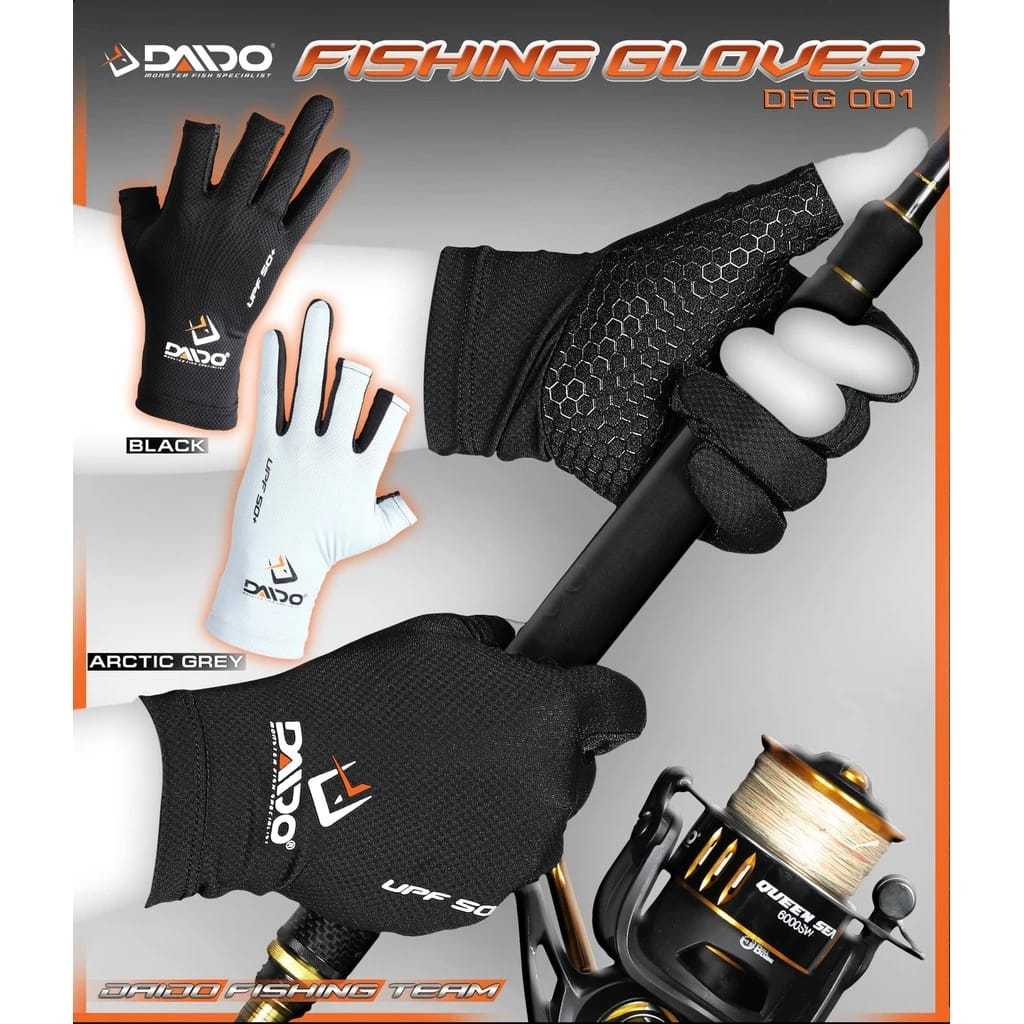 Jual Daido Fishing Gloves Arctic GREY 001 DFG (Ready warna GREY ...