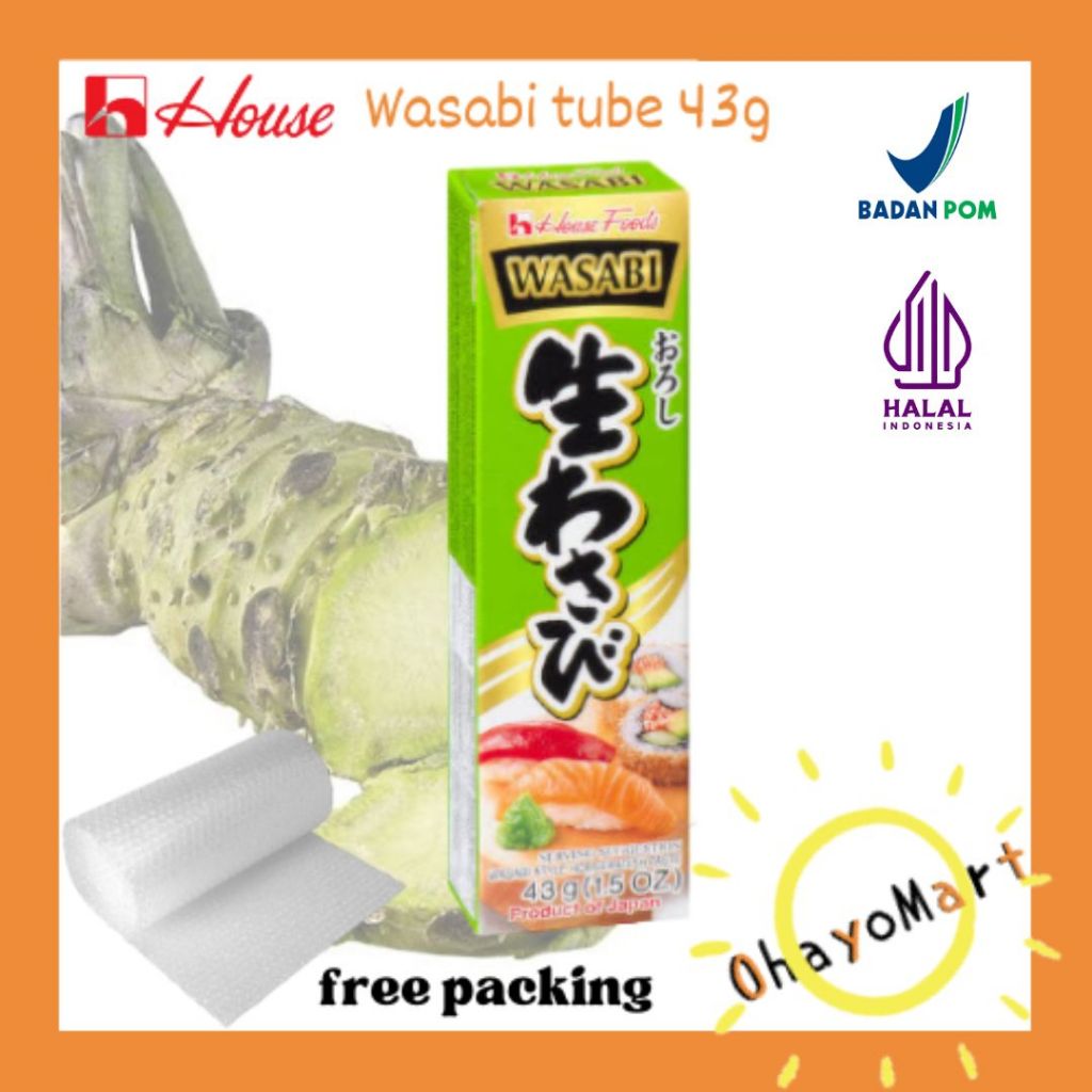 Jual House Wasabi in tube / house Neri Wasabi / wasabi paste 43grm ...
