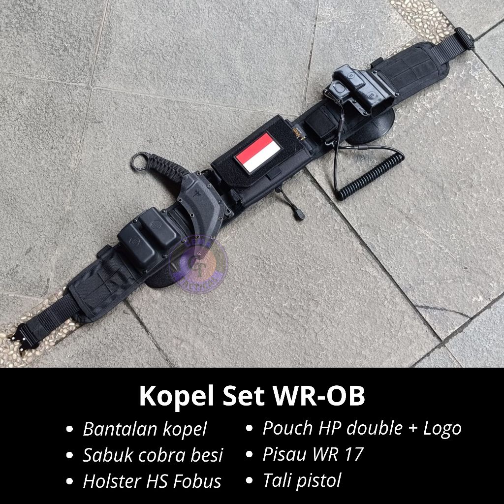 Jual Kopel Set Besi Full Set / Kopel Tactical Hitam Full Set / Kopel ...