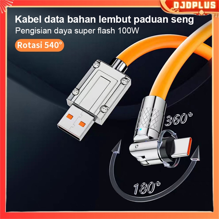 Jual DJDPlus Kabel Data Putar 180°+ 360 Fast Charging 120 Watt Type C ...