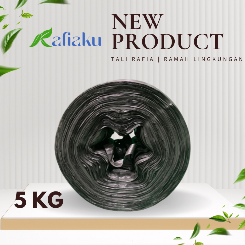 Jual Rafiaku - Tali Rafia roll besar 5 kg warna hitam, kuat, tahan air ...