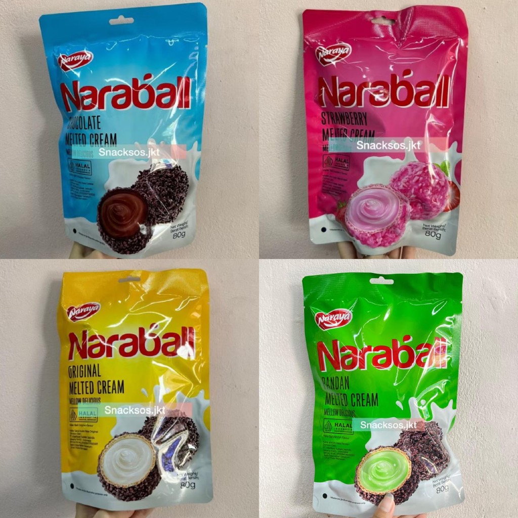 Jual [SMALL 80G] NARAYA NARABALL ORIGINAL MELTED CREAM /STRAWBERRY ...