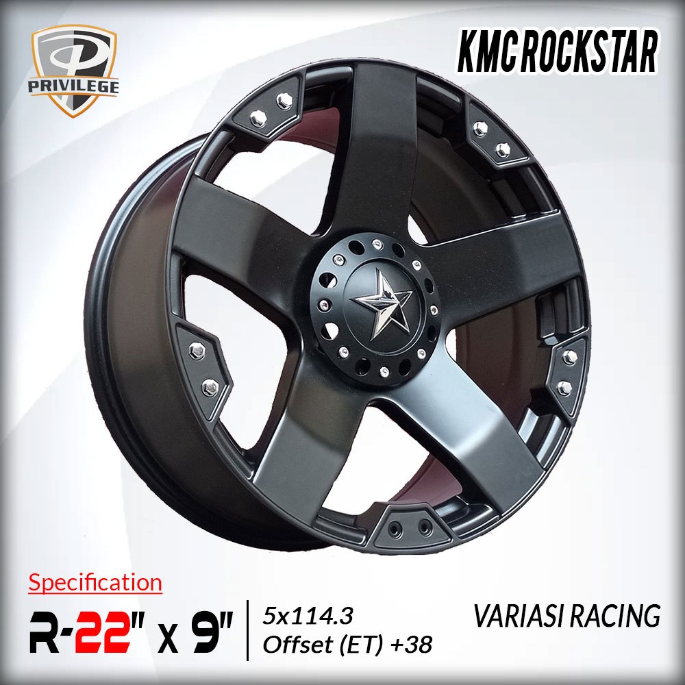 Jual Velg Mobil KMC Rockstar Ring 22 PCD 5x114.3 (4681) | Shopee Indonesia