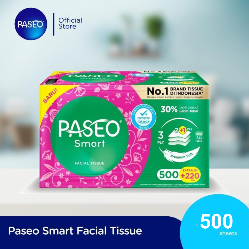Jual Paseo Smart Facial Soft Pack 720 Ply MT | Shopee Indonesia