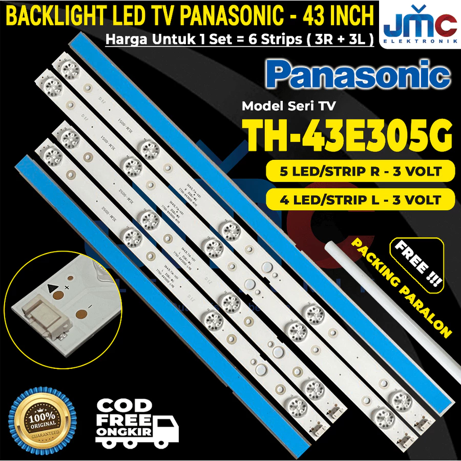 Jual BACKLIGHT TV LED PANASONIC 43 INCH TH-43E305G TH43E305G 43E305G ...