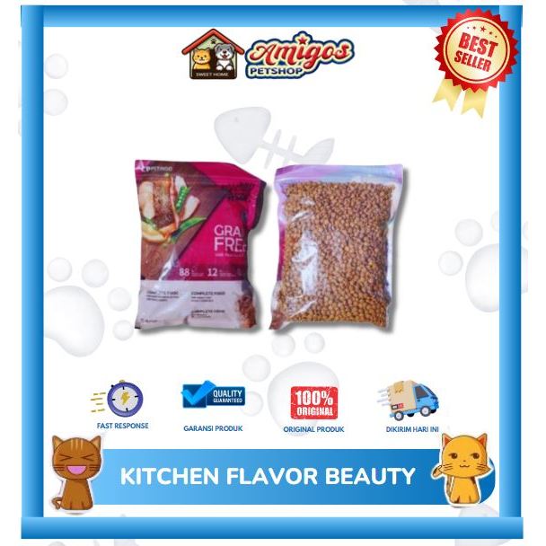 Jual Makanan Kucing Kitchen Flavour Grain Free Beauty Cat Food All Life ...