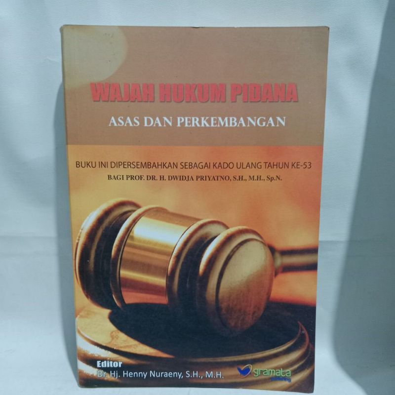 Jual Buku Wajah Hukum Pidana Asas Dan Perkembangan -Dr. Hj. Henny Nuraeny, S.H., M.H. | Shopee ...