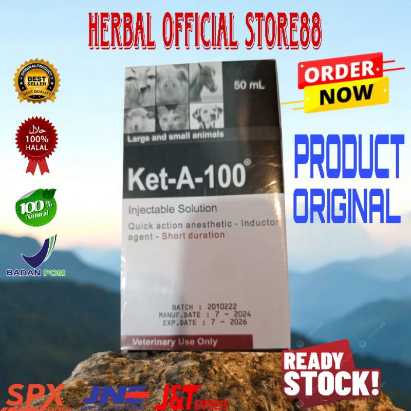 Jual KETA A 100 TERLARIS SOLUCION INYECTABLE ASLI ORIGINAL AMPUH ...