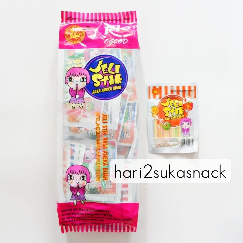 Jual Jeli Stik Pendek Isi 50 pcs / Permen Jeli Stik Mini Kecil Rasa ...