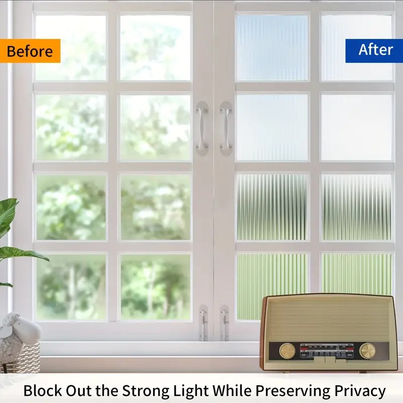 Jual Sticker Kaca Fluted Moru 3D Reeded Glass Sticker Decorative Window ...