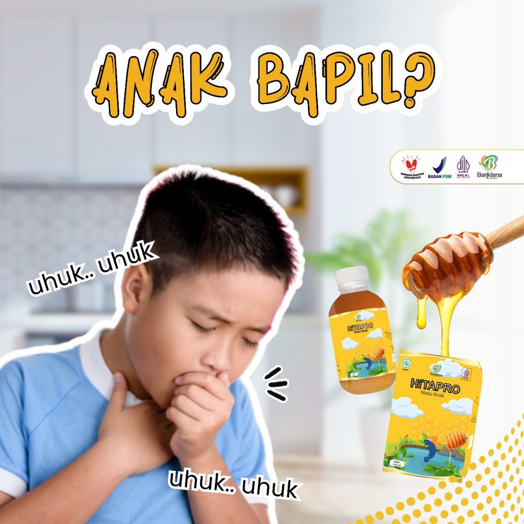 Jual Madu Anak HITAPRO Obat Flu dan Batuk Anak, Pilek Anak, Batuk Anak ...