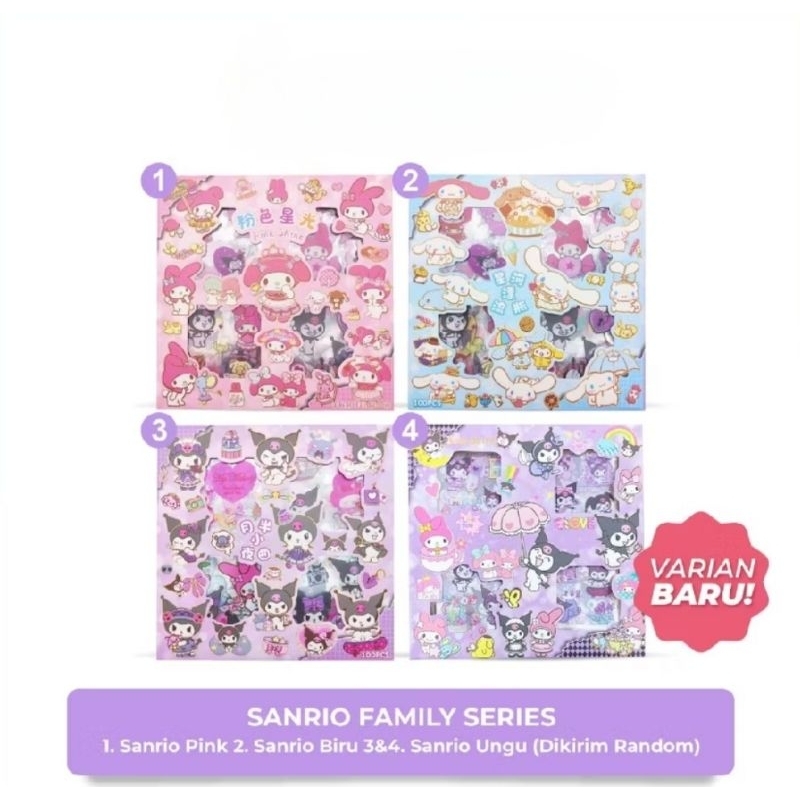 Jual Stiker Sanrio 100 lembar / Stiker Kuromi Melody cinnamoroll isi ...