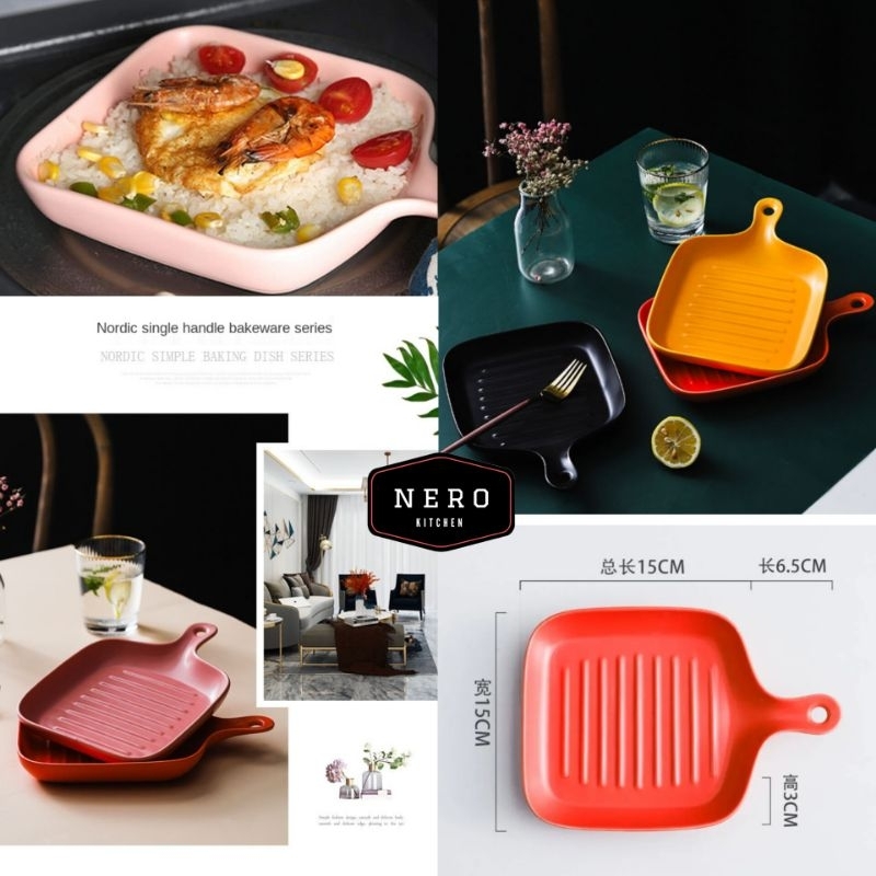 Jual Nordic Baking Tray Ceramic Food Plate / Piring Keramik Porcelain ...