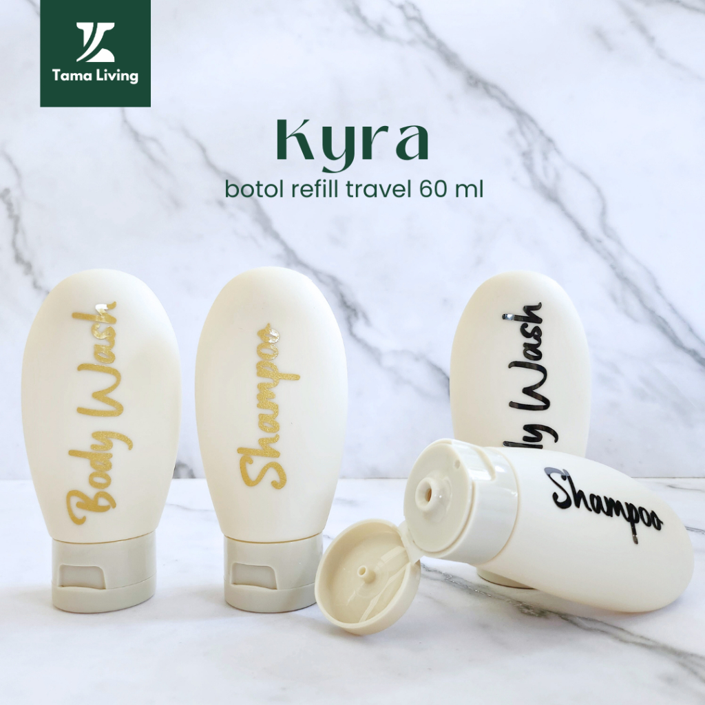 Jual TAMA LIVING Kyra Grey Botol Refill Sabun 60 ml Travelsize Botol Sabun Travelling Botol ...
