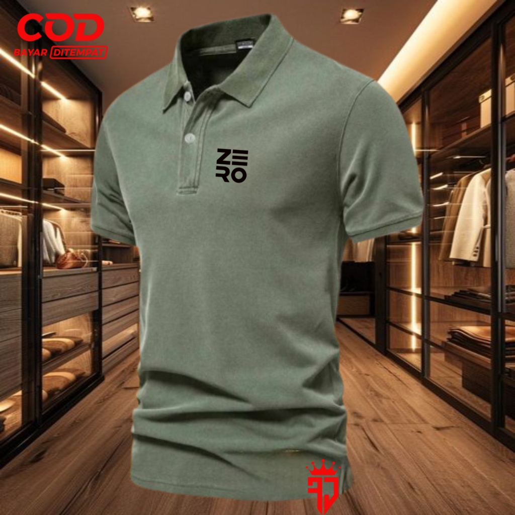 Jual COD T-shrit POLO kerah z3ro Text hitam Kaos Kerah Dewasa Shirt / Kaos Wangki Pria Polo ...
