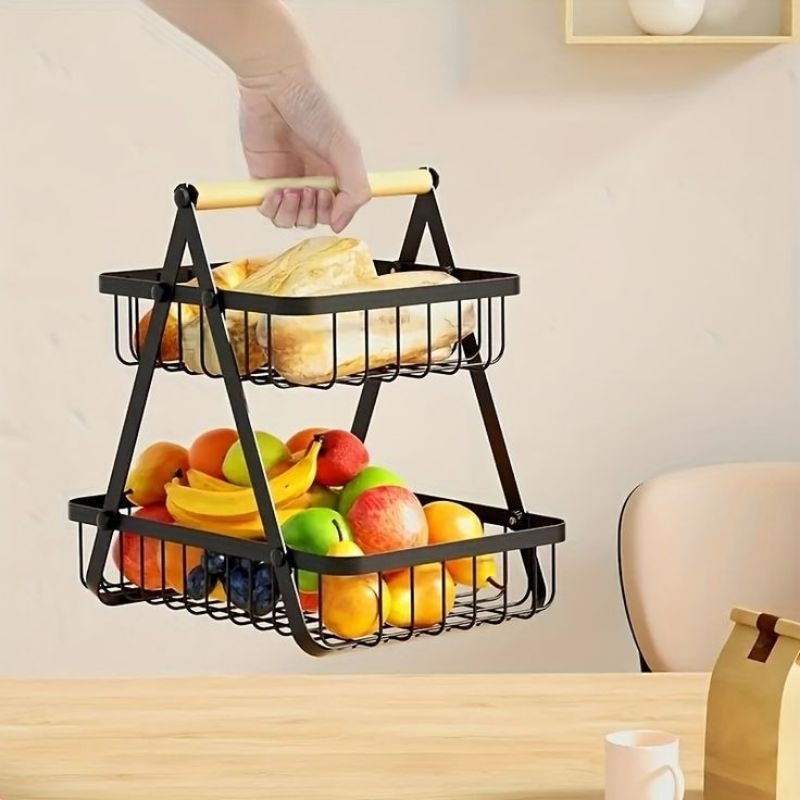 Jual Keranjang Rak Dapur Besi 2 Tingkat Serbaguna | Shopee Indonesia