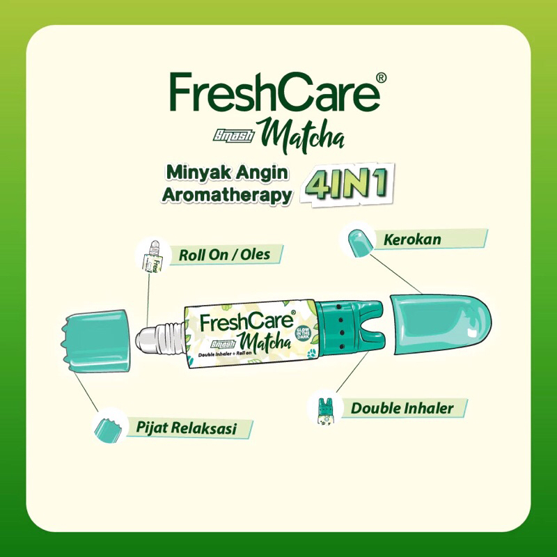 Jual FreshCare Double Inhaler Roll On Smash/Smash Matcha | Shopee Indonesia