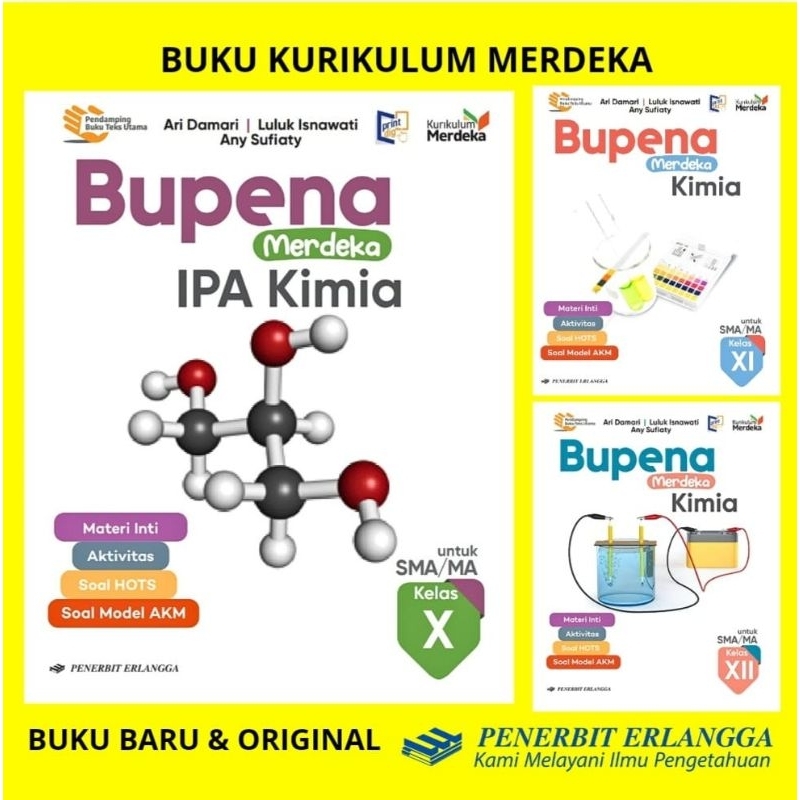 Jual BUPENA IPA KIMIA KELAS 10 11 12 SMA PENERBIT ERLANGGA KURIKULUM MERDEKA - BUKU KLS 1 2 3 ...