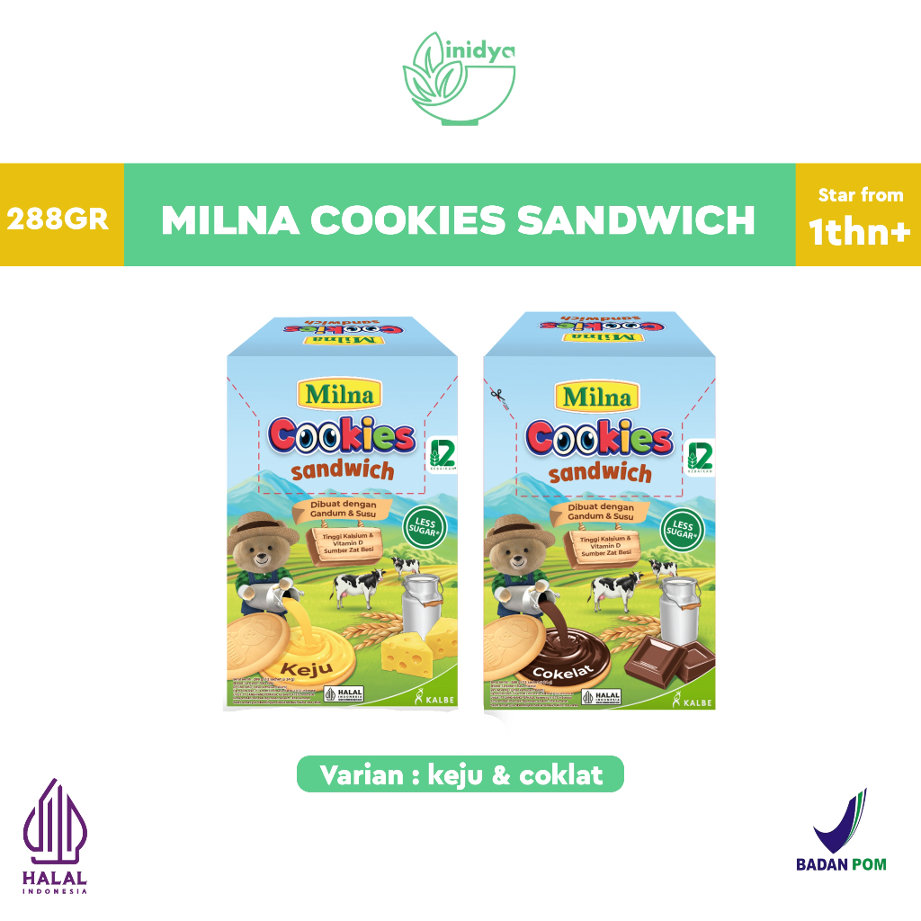 Jual MILNA Cookies Sandwich | Biskuit Mpasi Bayi | Biskuit Milna 1 ...