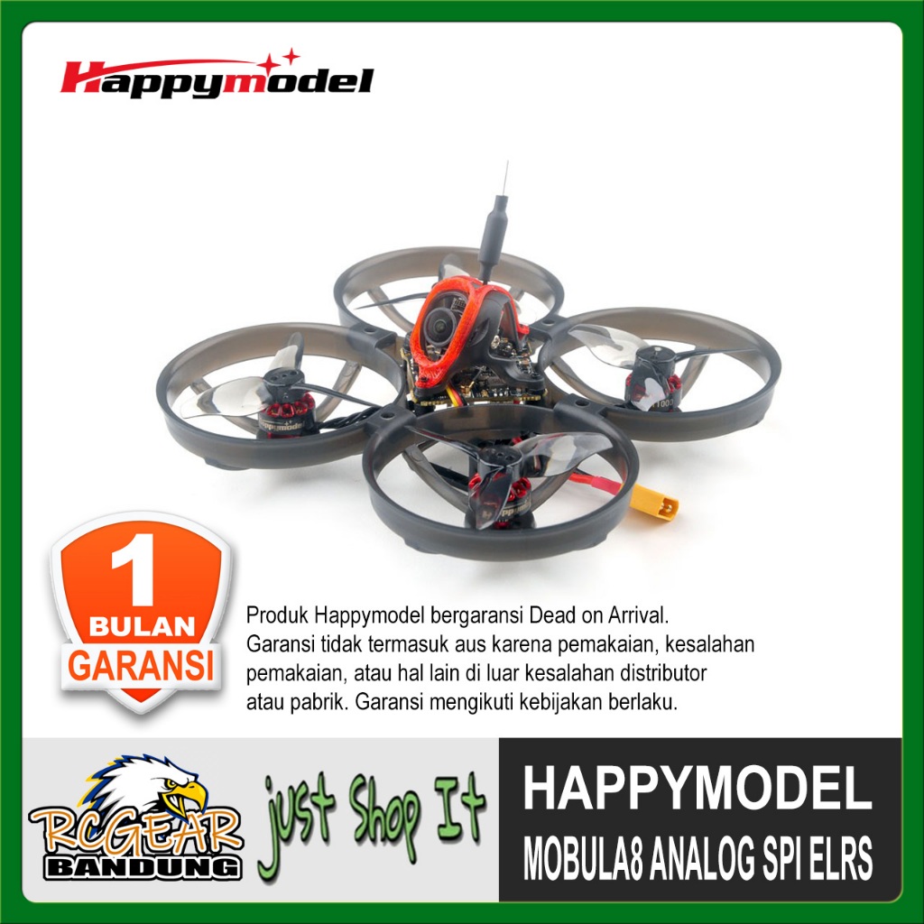 Jual Happymodel Mobula8 1-2S 85mm Analog Internal ELRS Rx Micro FPV ...