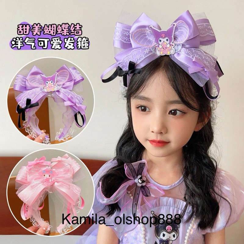 Jual Bando Anak Perempuan Kuromi Sanrio Melody Bando Pita Cosplay ...