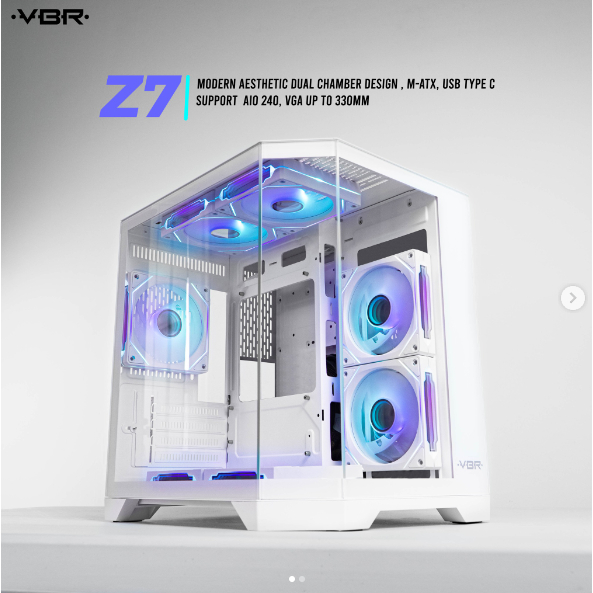 Jual Casing VBR Z7 M-ATX USB Type-C DUAL CHAMBER - mATX GAMING CASE ...