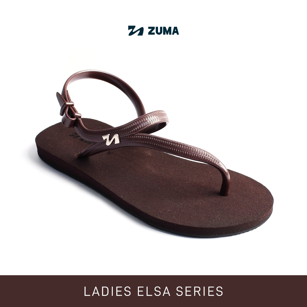 Jual Zuma Women Elsa 13 Chestnut, Sandal Tali Belakang Sling Back Karet ...
