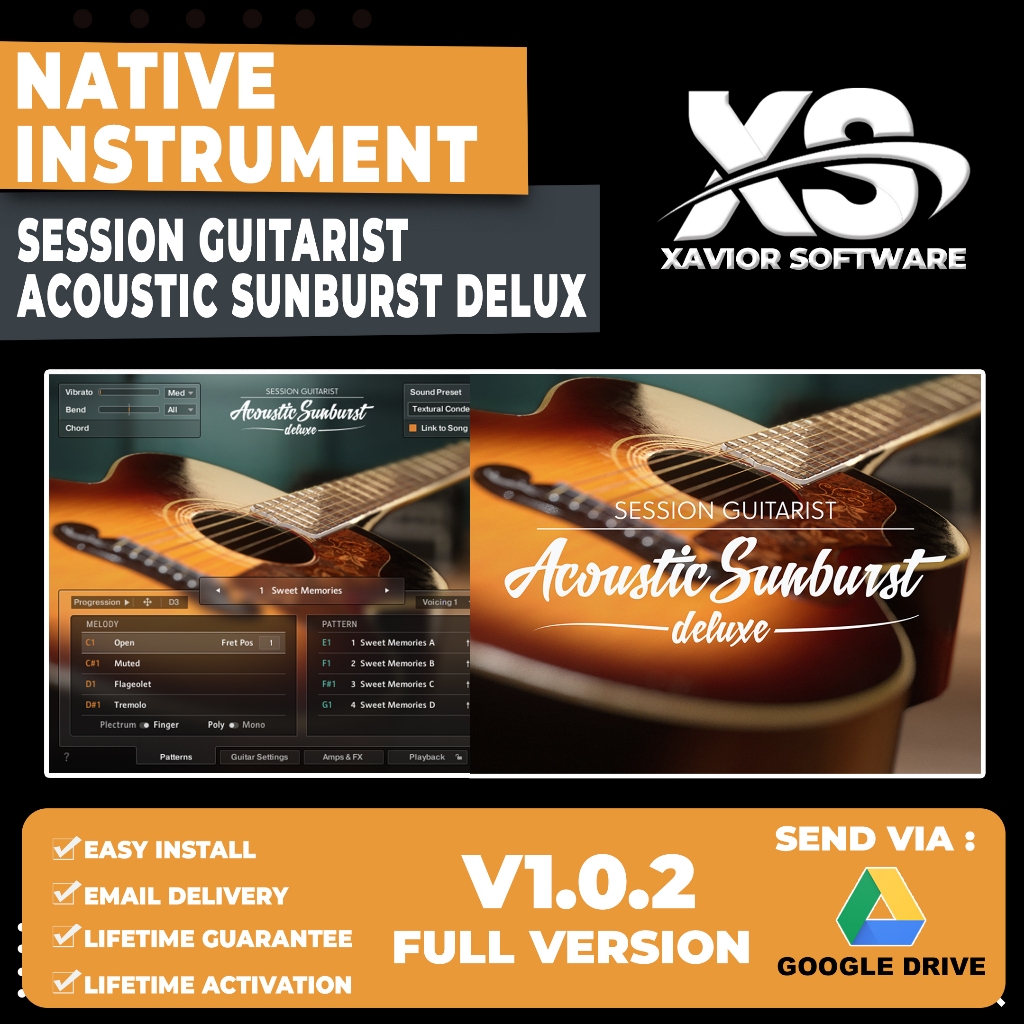 Jual Native Instruments Session Guitarist Acoustic Sunburst Deluxe v1.0.2 Full Version (Versi ...