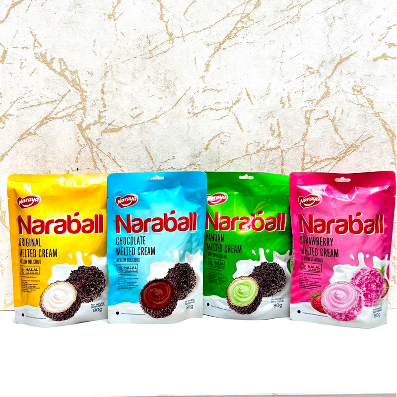 Jual Naraya Naraball Melted Cream Ball Wafer Original Pandan Chocolate ...