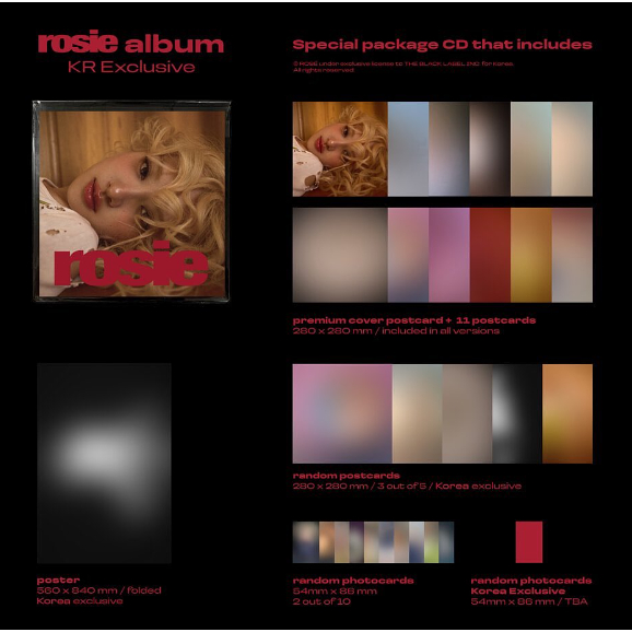 Jual [PO] ROSE Blackpink - 1st Studio Album [Rosie] (KR Exclusive) | Shopee Indonesia