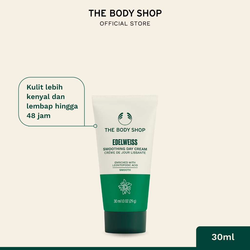 Jual The Body Shop Edelweiss Smoothing Day Cream 30ml | Shopee Indonesia