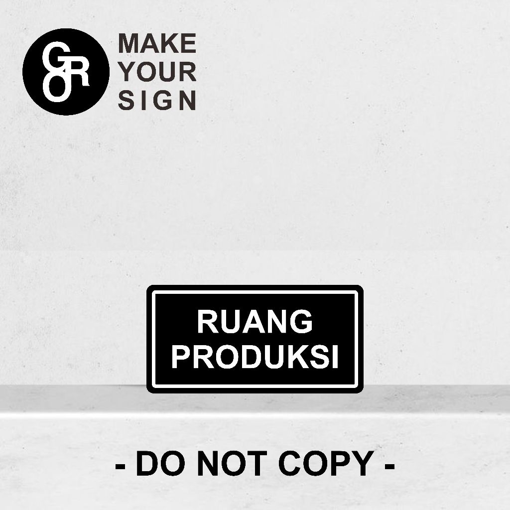 Jual Rambu Sign Acrylic/Akrilik Custom Nama Ruangan 15cm x 30cm ...