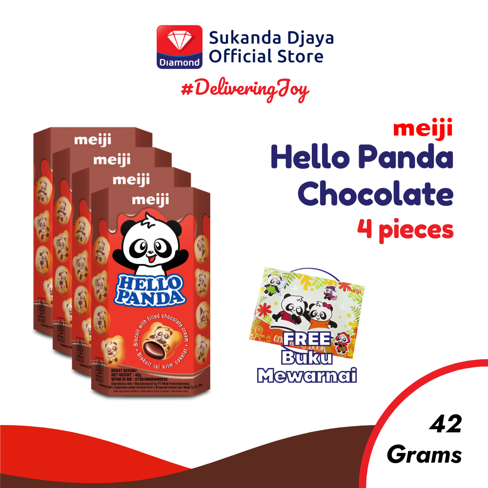 Jual Meiji Hello Panda Biskuit Chocolate Snack Ringan 42 Gr | Shopee ...