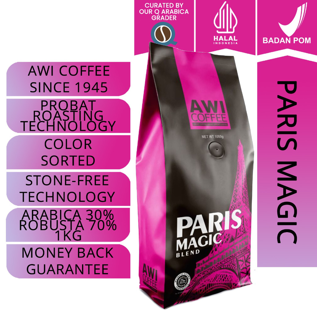 Jual Awi Kopi Paris Magic Blend 1 Kg Biji | Roasted Coffee Beans ...