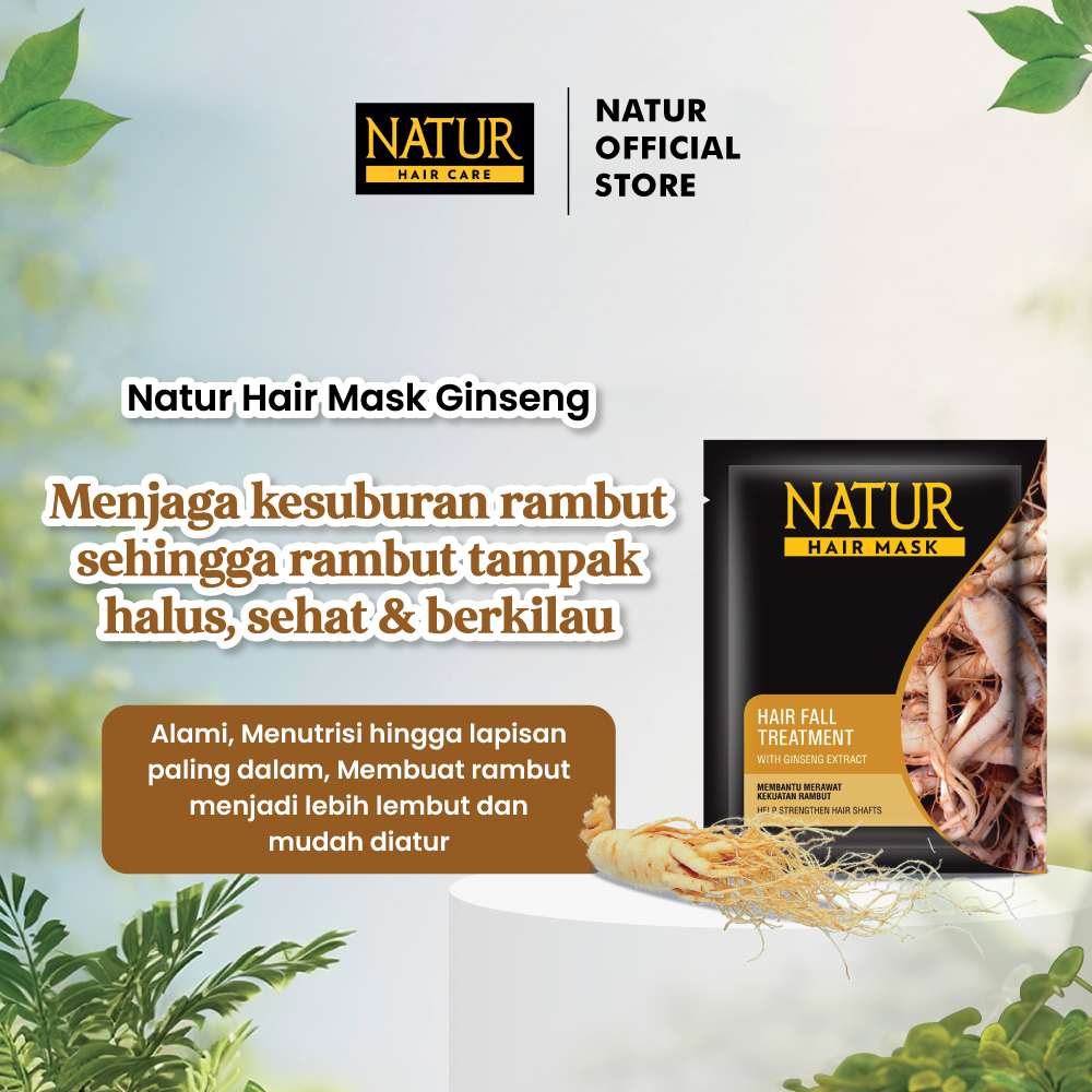 Jual Natur Hair Mask Ginseng - Masker Rambut Rontok / Anti Hair Fall ...