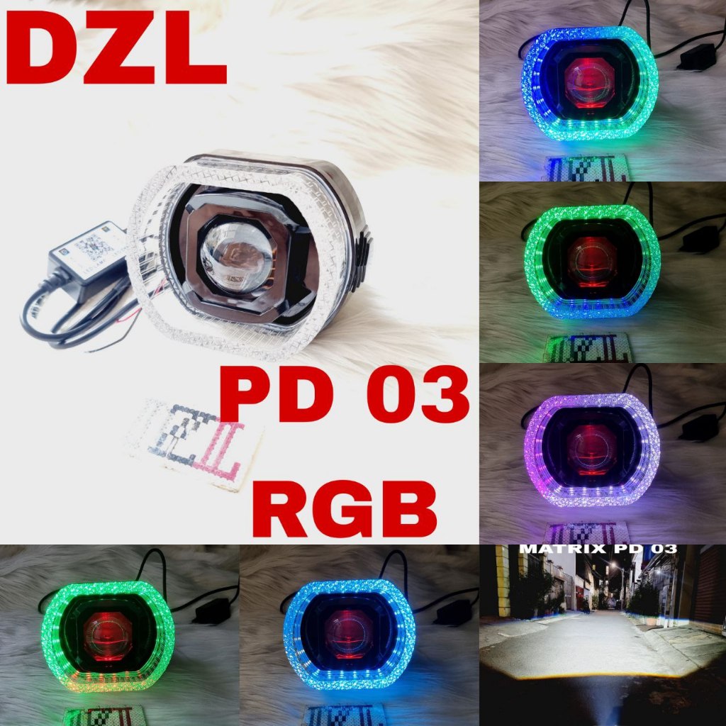 Jual Lampu utama led glight pd 03 matrix x1 ring rgb glory 5d acrylic ...