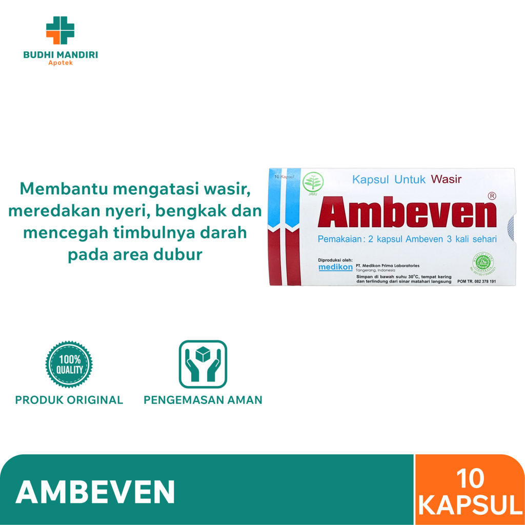 Jual Ambeven Kapsul (1 Strip) - Mengatasi Wasir | Shopee Indonesia