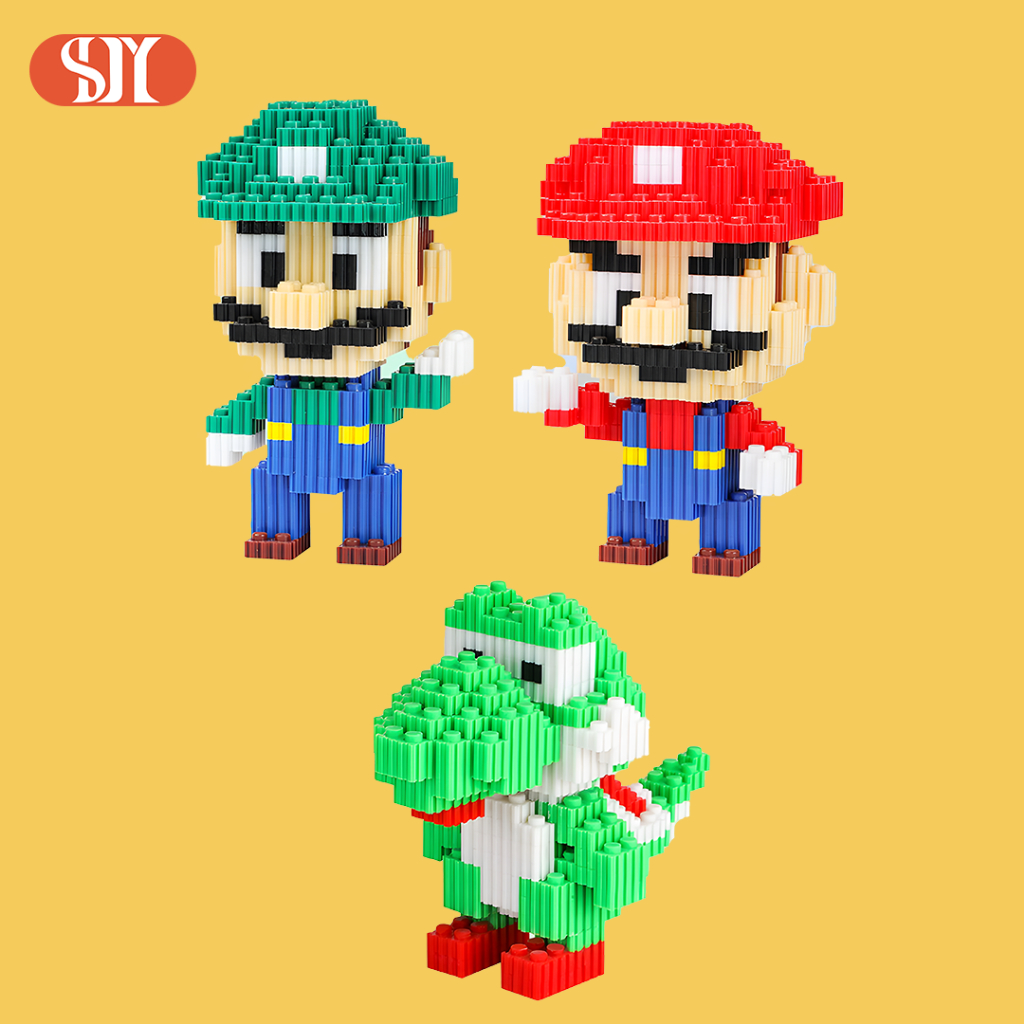 Jual Nano Blocks Bricks Karakter Animasi Super Mario Mini 3D Model ...