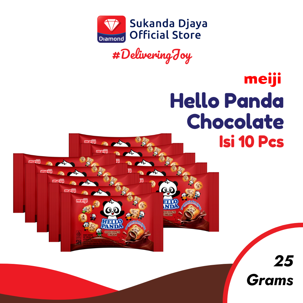 Jual Meiji Hello Panda Biskuit Chocolate Snack Ringan 25 Gr [ISI 10 PCS] | Shopee Indonesia