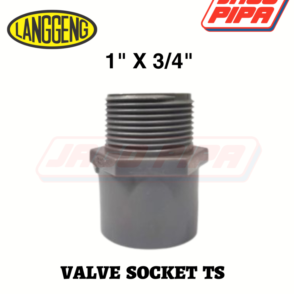 Jual Langgeng Sock Drat Luar AW 1 x 3/4 Inch SDL Valve Socket Sok Sock ...