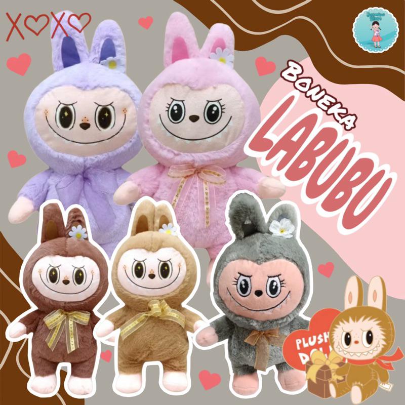 Jual Boneka Plush Toys Labubu The Monster Exciting Macaron Soft Cute ...