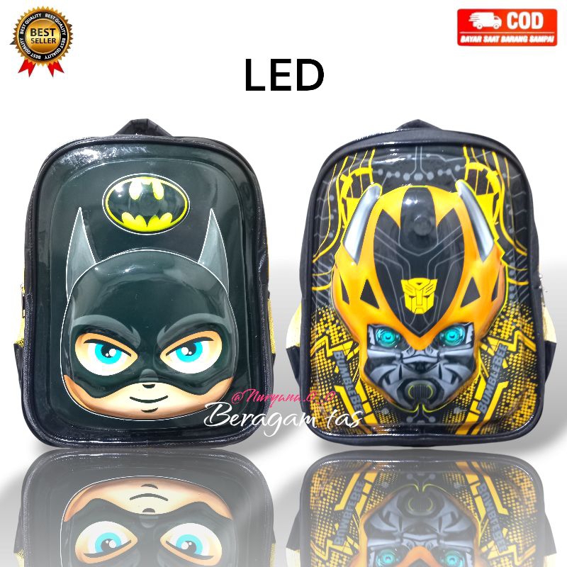 Jual BUMBLEBE TAS ANAK PAUD TK dan SD 3D ber LED ( 2 RUANG ) TAS MURAH TAS VIRAL TAS LABUBU TAS ...