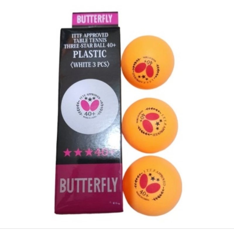 Jual Bola Pingpong Tenis Meja Butterfly isi 3 | Shopee Indonesia