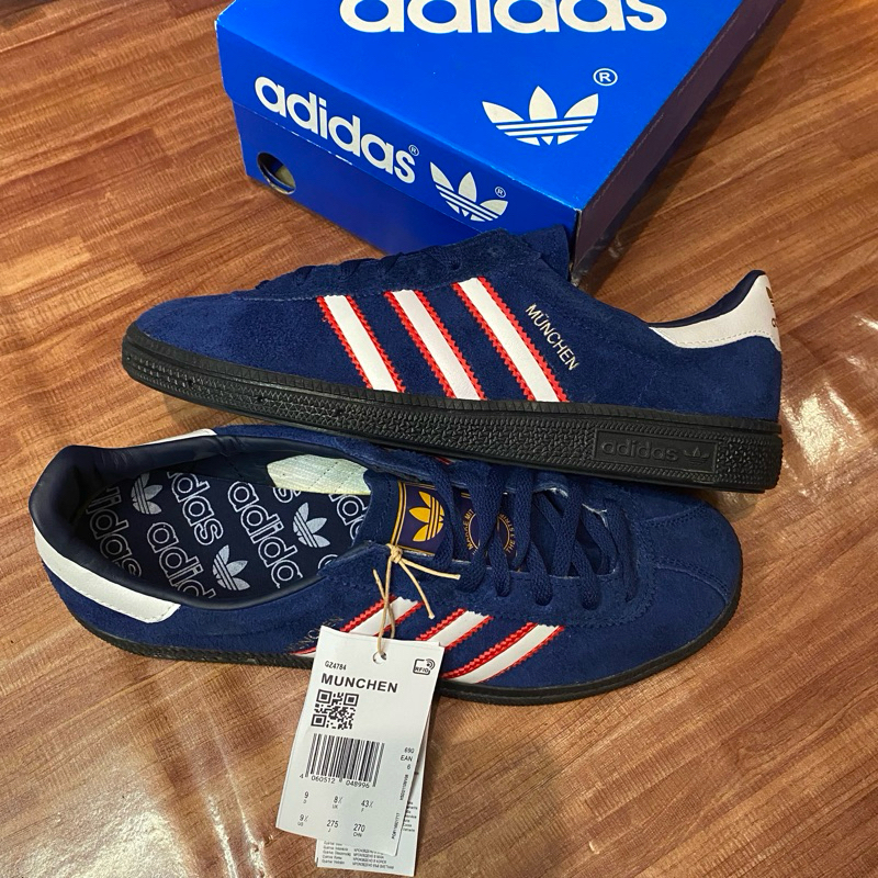 Jual SEPATU SNEAKERS PRIA ADIDAS MUNCHEN EDGE NAVY RED | Shopee Indonesia
