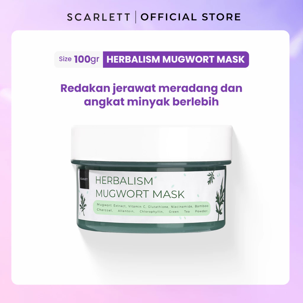 Jual Scarlett Whitening Herbalism Mugwort Mask | Scarlett Masker Wajah ...