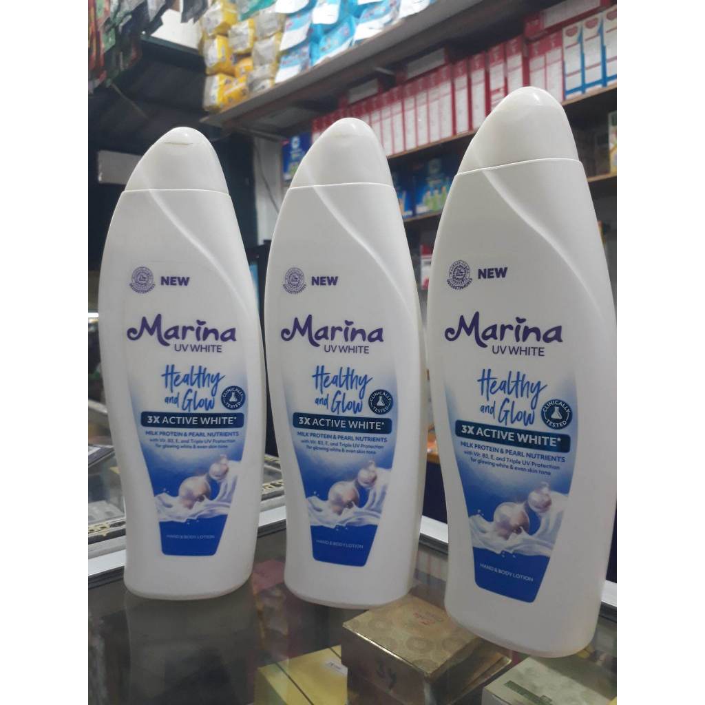 Jual MARINA UV WHITE BODY LOTION HEALTY AND SERUM SPF 30 ( 475ML | 350ML | 185ML | 190ML ...