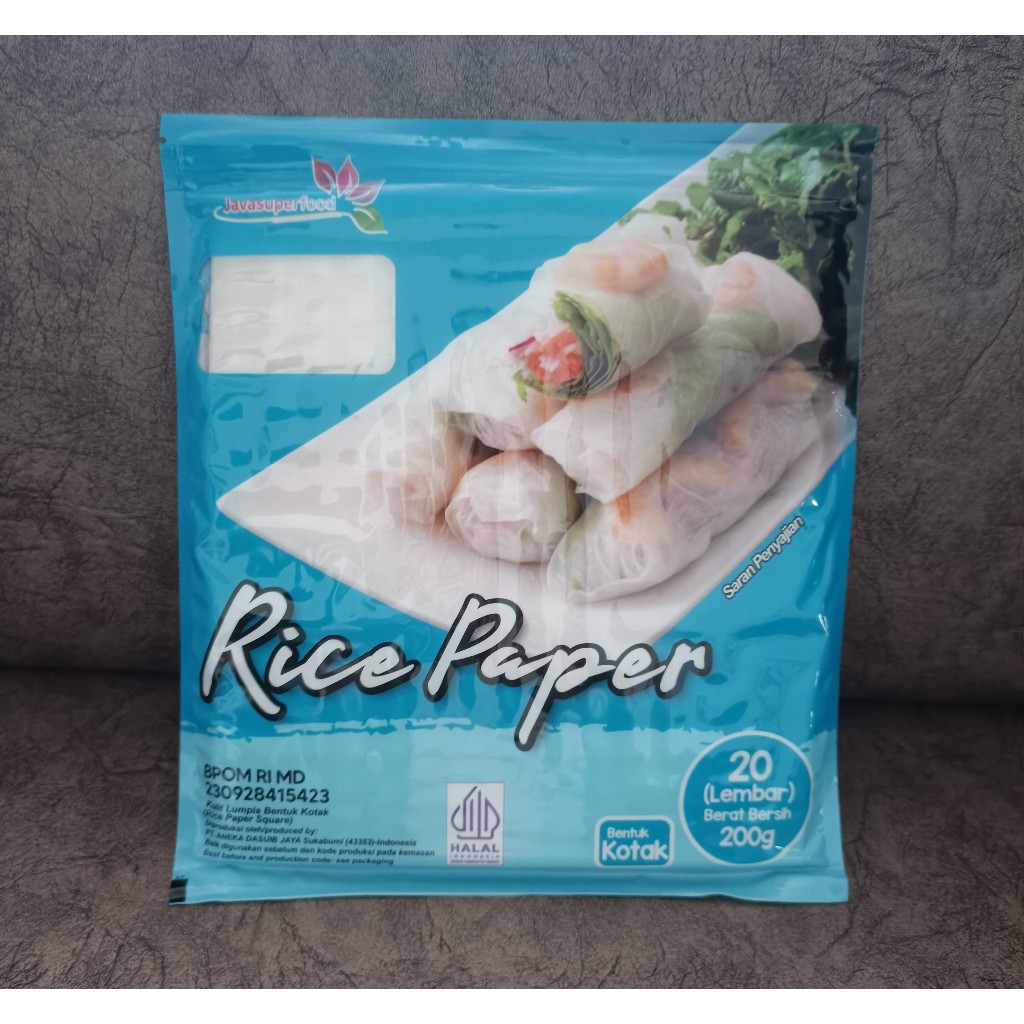 Jual Kulit LUMPIA Rice Paper 200 Gram 20 Lembar Java | Shopee Indonesia