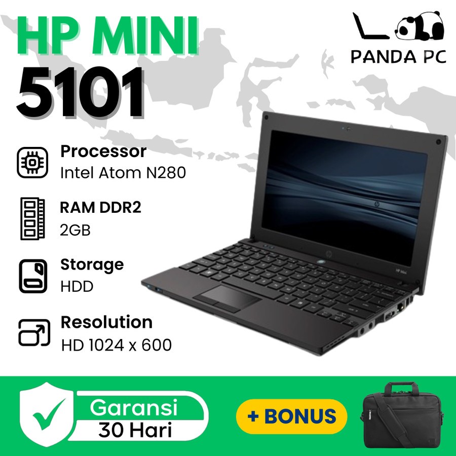 Jual HP Mini 5101 / 5102 Intel ATOM N-Series Netbook Second 10.1 Inch ...