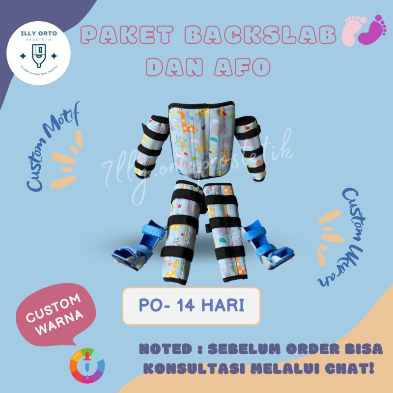 Jual AFO / SEPATU KOREKSI DAN 1 SET BACKSLAB ( BADAN , KAKI , TANGAN ...
